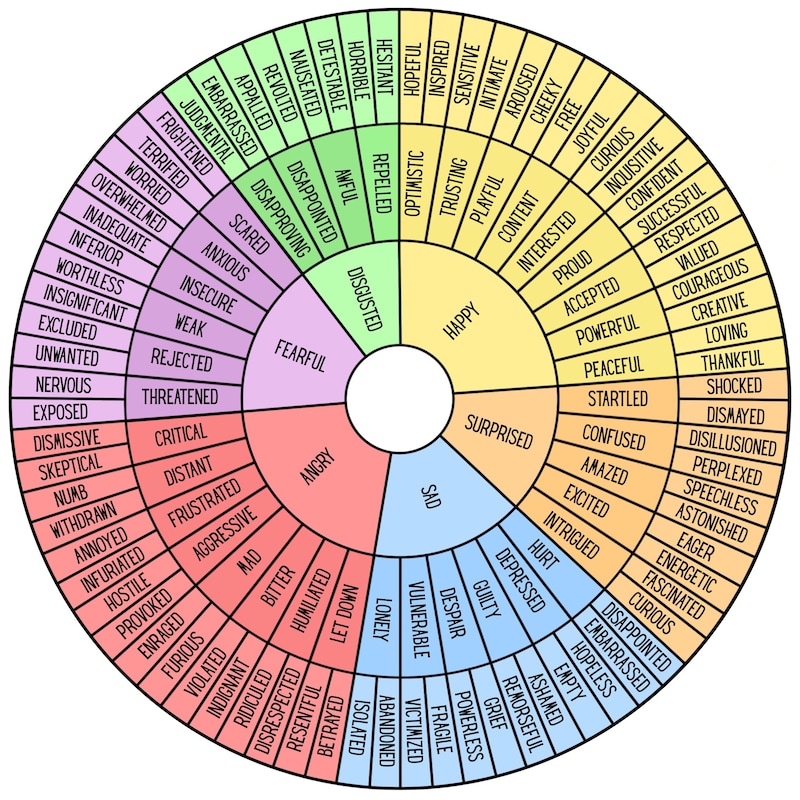 Printable Emotion Wheel - Etsy UK