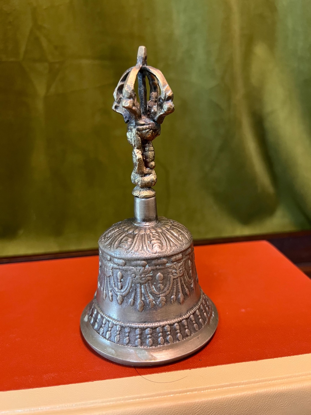 Vintage Brass Ritual Bell | Tibetan Buddhist Dorje Handle Prayer Bell ...