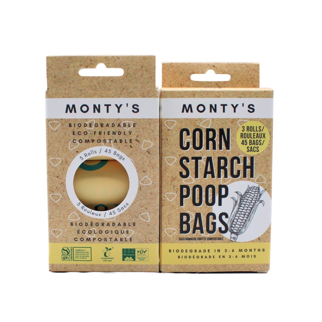 45 Bag Box Compostable Cornstarch Dog Poop Bags | Biodegradable Pet ...