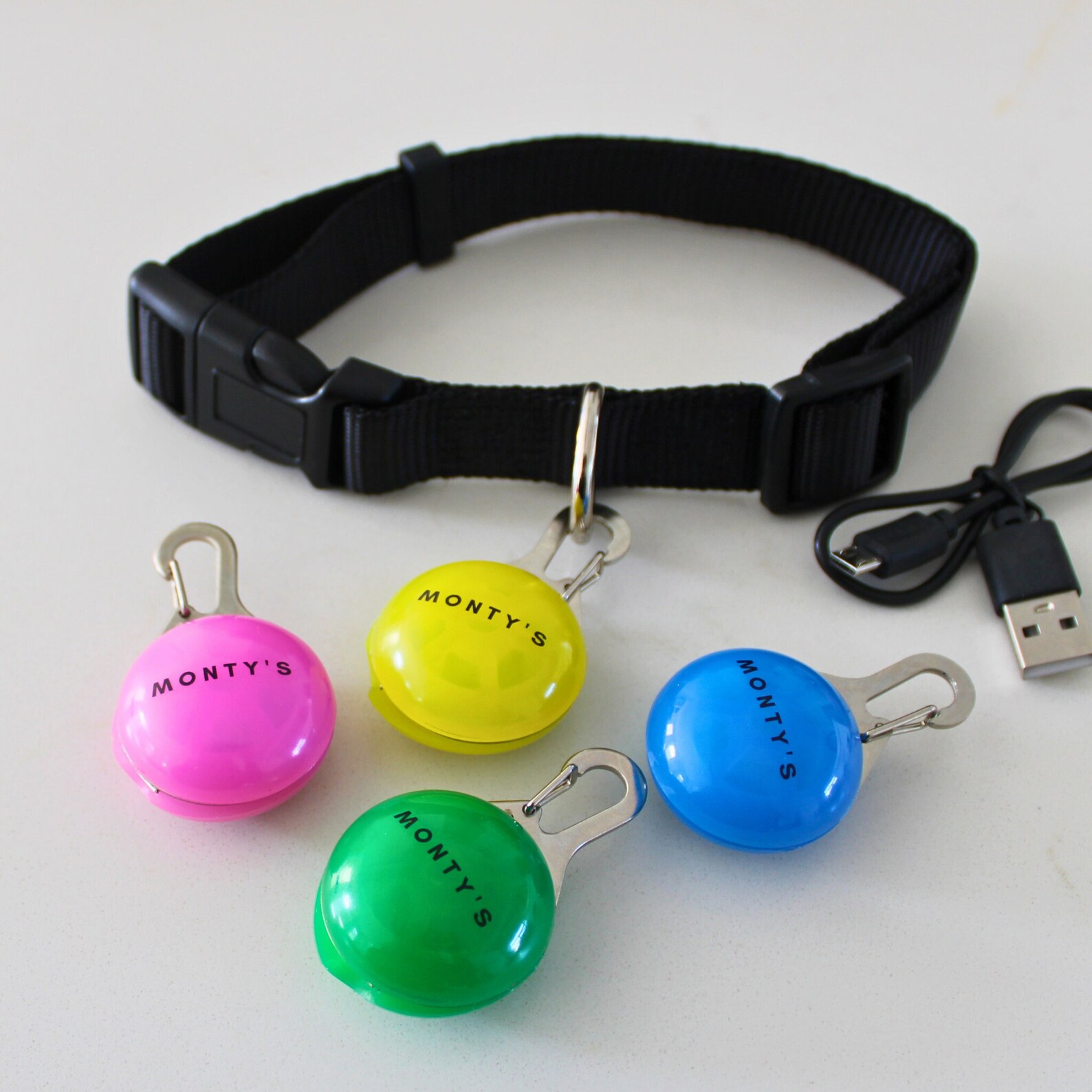 USB Rechargeable Pet Collar Light - Pet Collar Light - Dog Walking ...