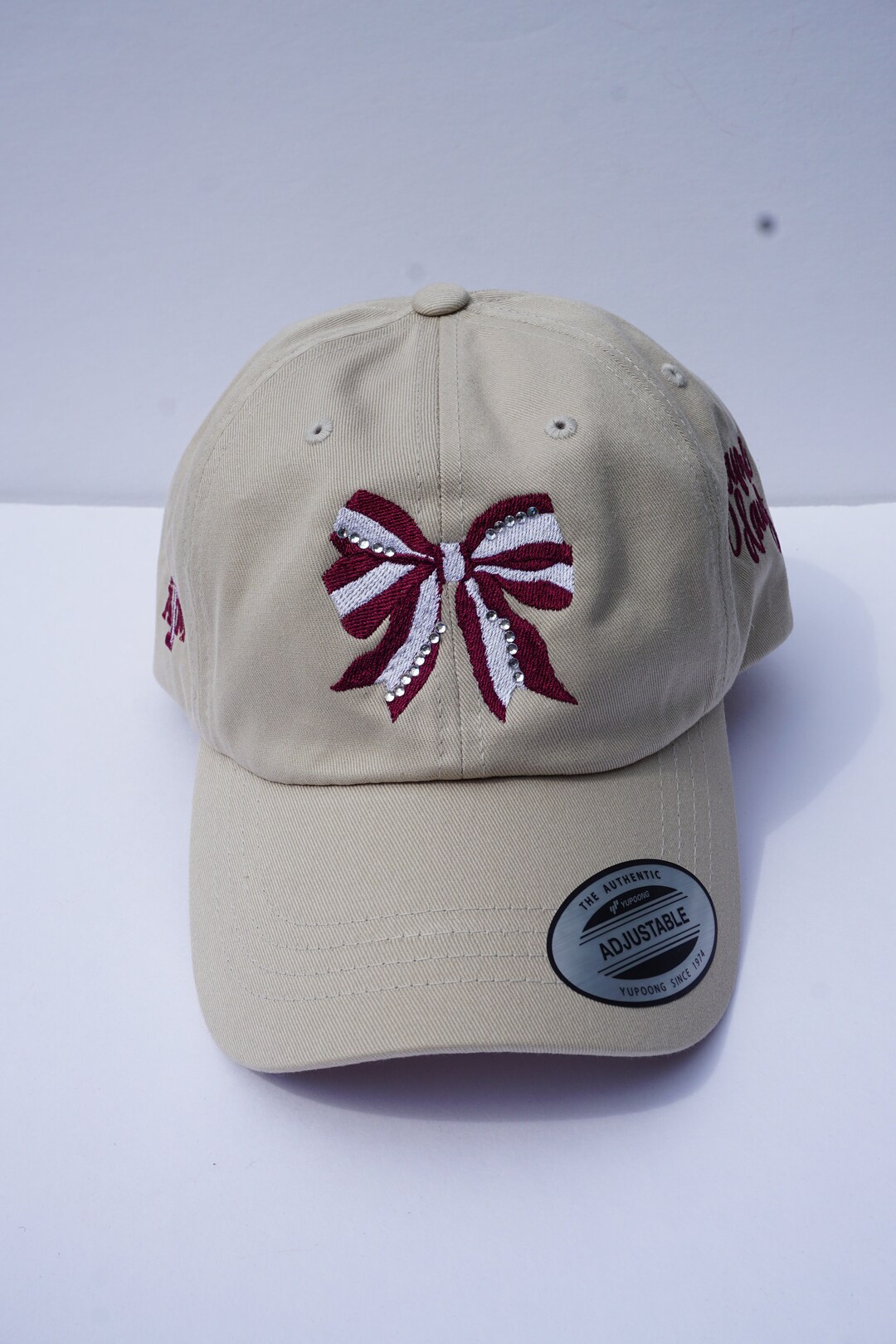Maroon Bow Cap, Aggie Bow Cap, Texas A&M Cap, Rhinestone Cap, Game Day ...