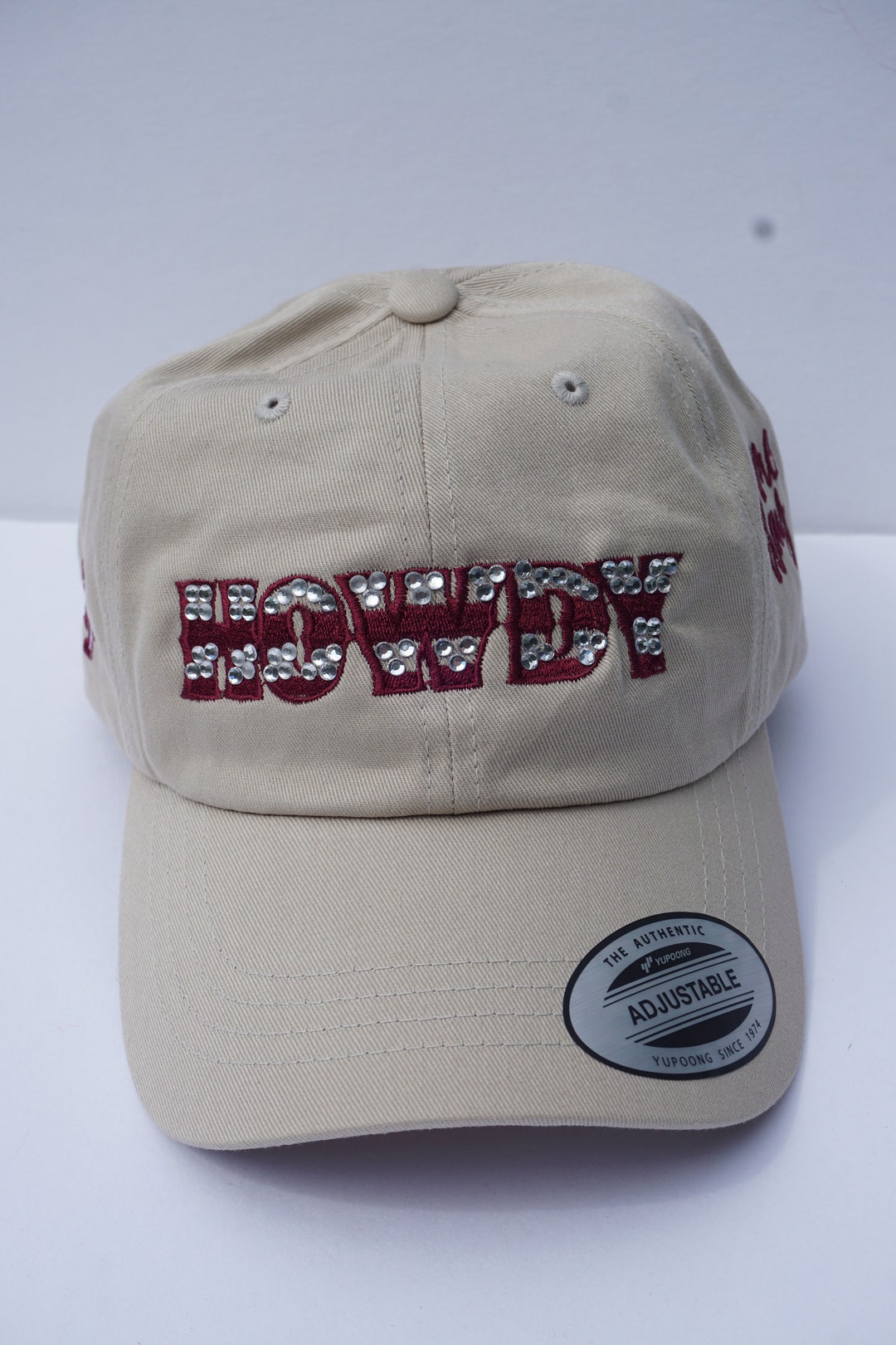 Maroon Rhinestone Howdy Cap, Sparkle Aggie Hat, Maroon Howdy Cap, Texas ...