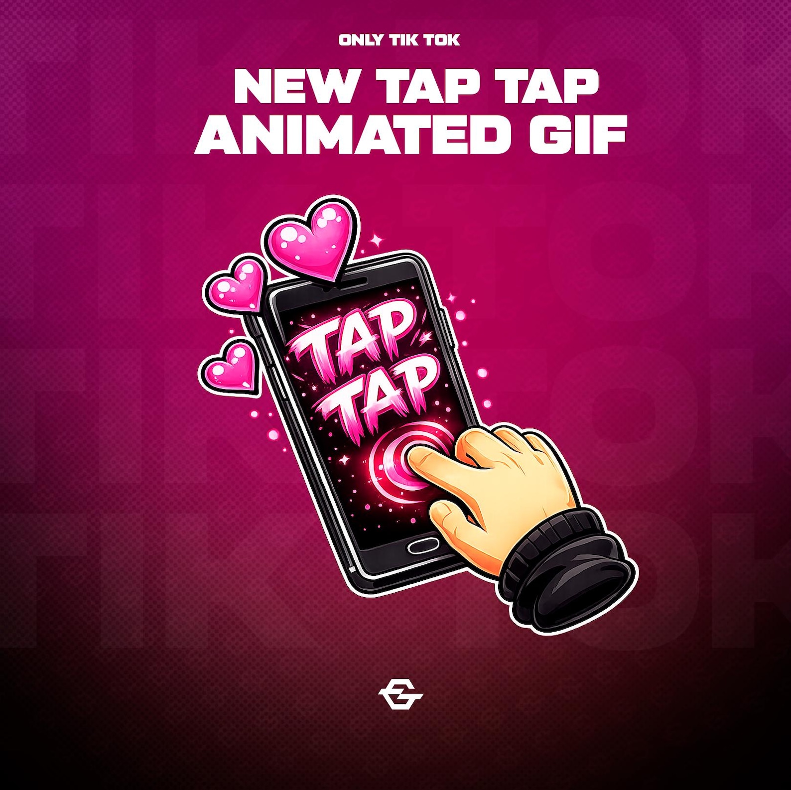 NEW Tap Tap Pink Animated GIF Sticker | Instant Download - Etsy España