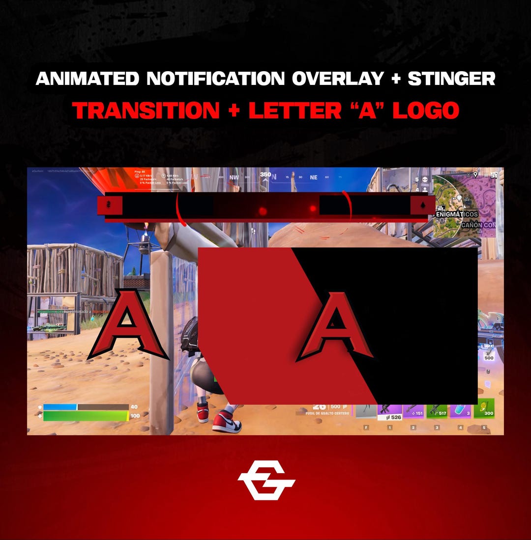 Animated Notification Overlay + Stinger Transition + Letter A Logo for ...