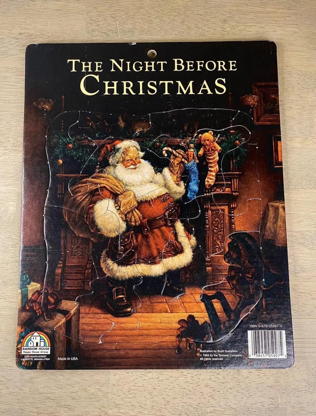 Vintage 1985 Random House the Night Before Christmas Frame Tray Puzzle ...