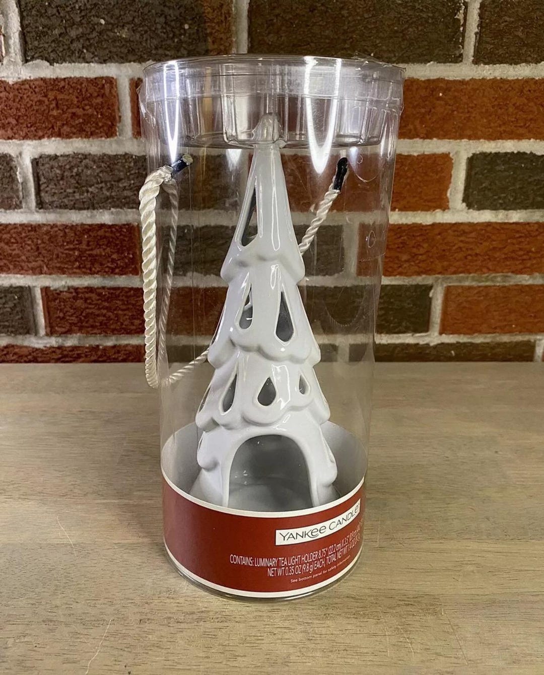 Yankee Candle White Christmas Tree Luminary Tea Light Holder - Etsy