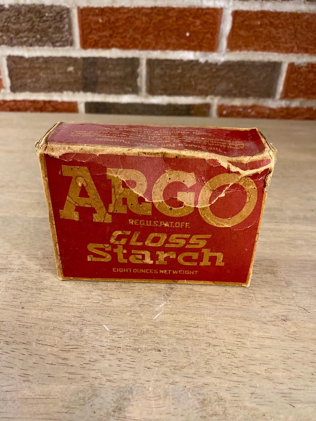 Vintage "argo GLOSS Starch" Laundry Box Cottage Core Laundry Room - Etsy