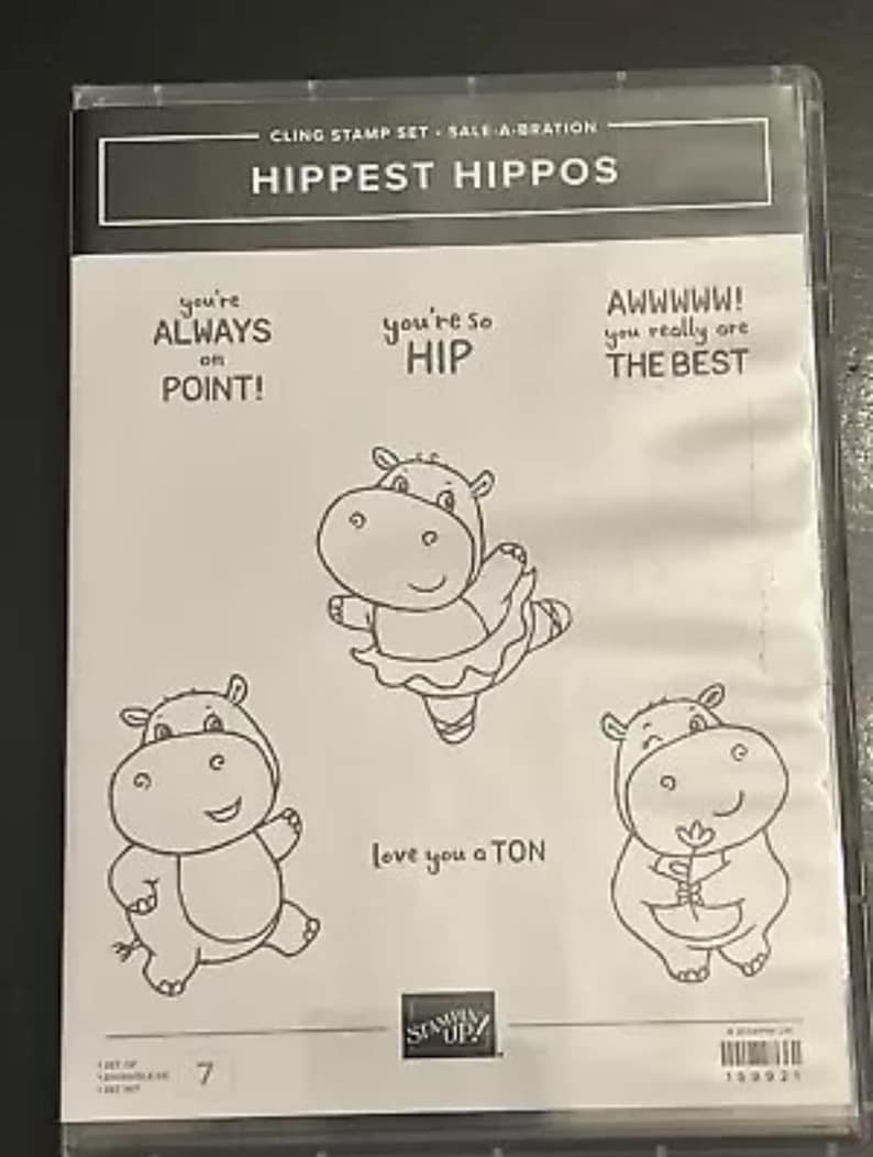 Stampin' Up! - Hippest Hippos Cling Stamp Set 2022 SAB *retired* - Etsy