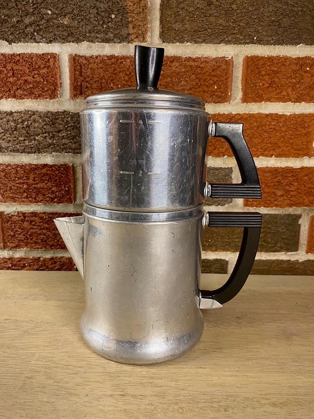 Wear-ever 3044 Aluminum Drip-o-lator Vintage STOVE TOP Coffee Maker Pot ...