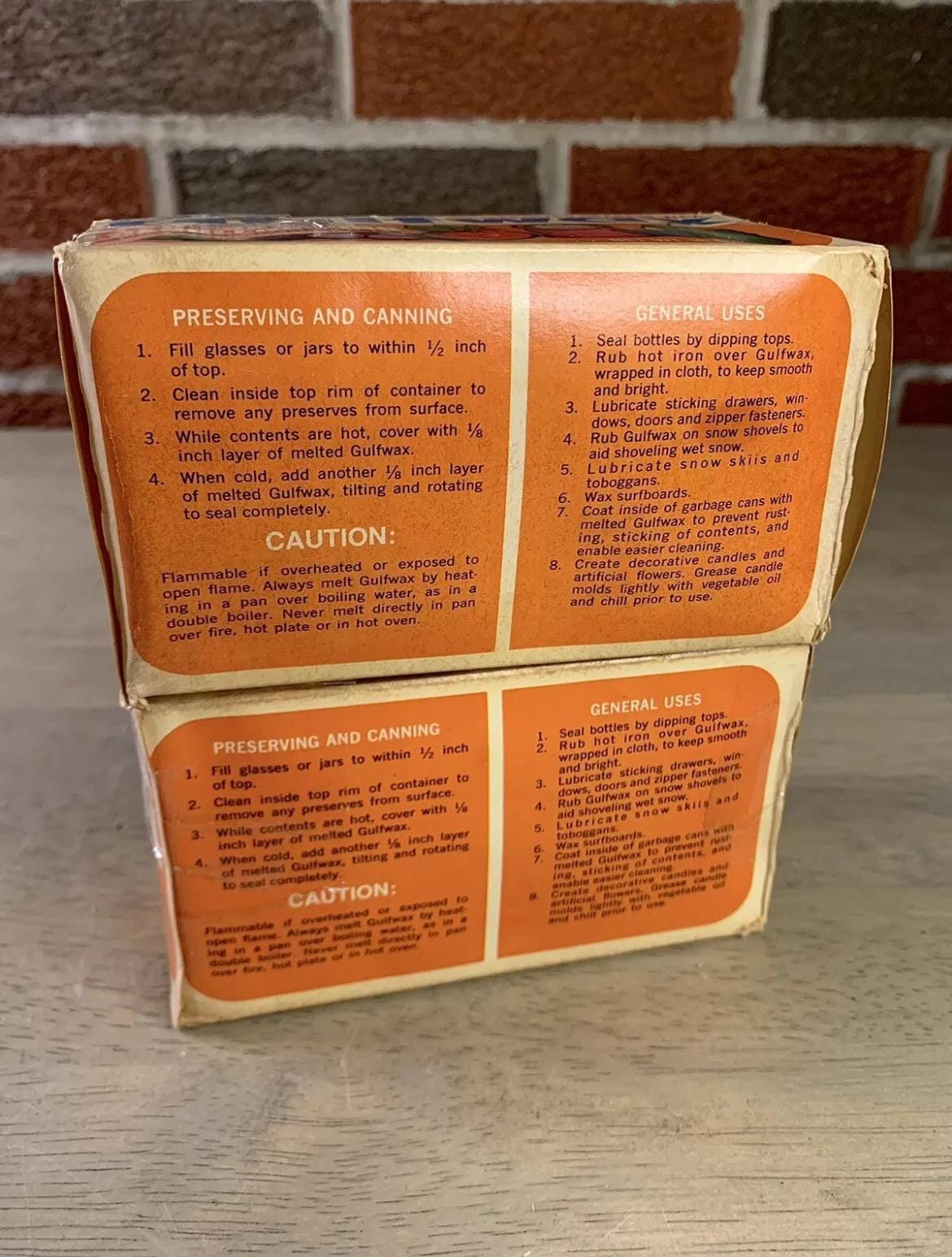 Lot of 2 Gulf Wax Parafin Wax for Canning Candle Making & More VTG 2 ...