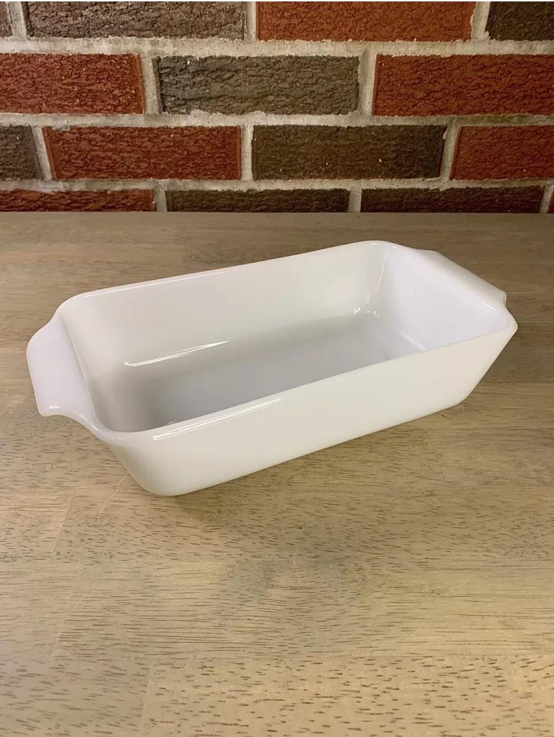 441 Anchor Hocking Fire King Original Plain White Milk Glass Bread Loaf ...