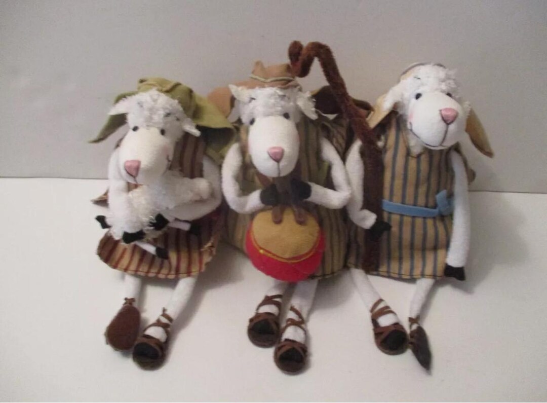 Hallmark Dayspring Really Woolly Zeb,eli and JAKE Plush Nativity Baby ...