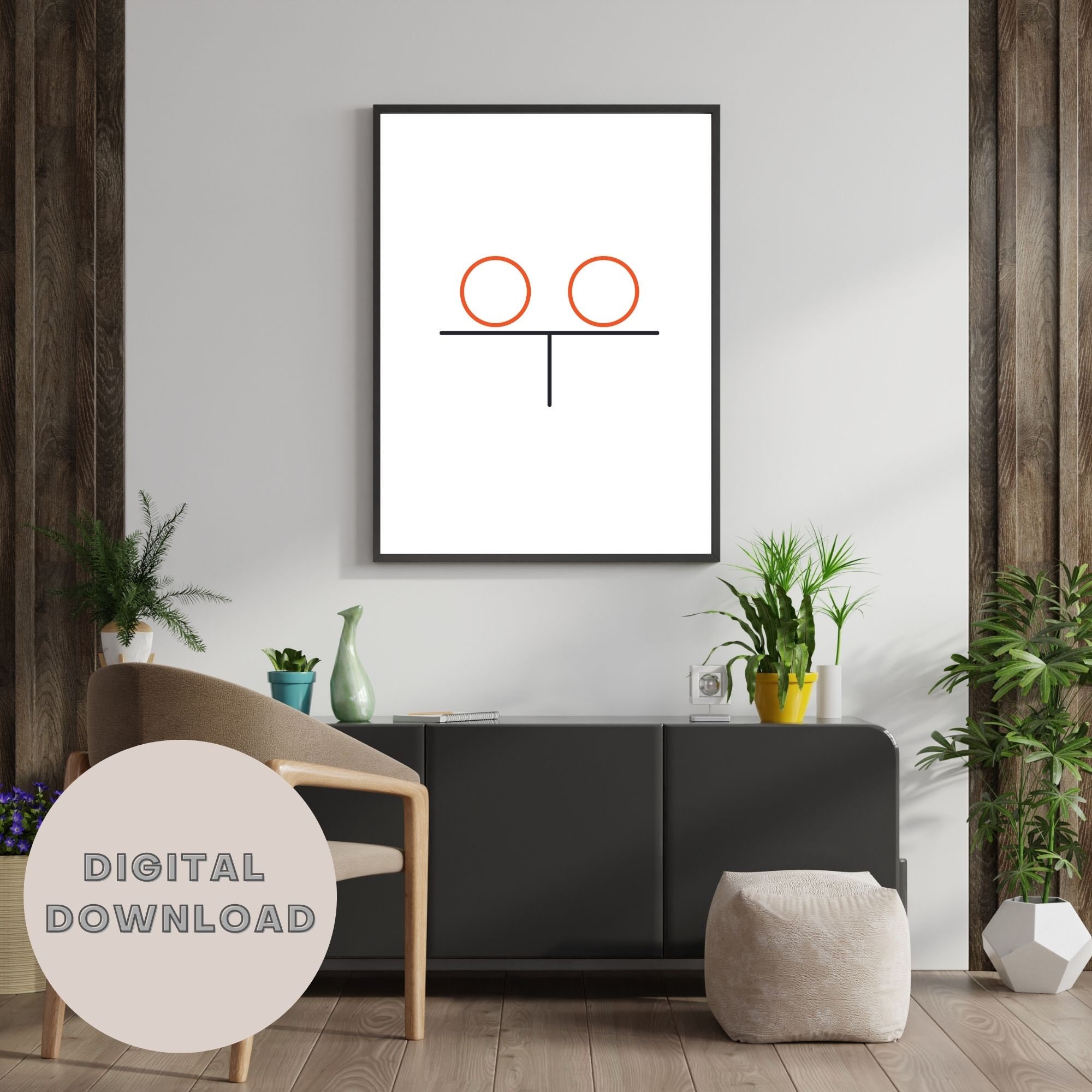 2-balance-simple, Geometric, Printable Art, 1 of 12 Digital Collection ...
