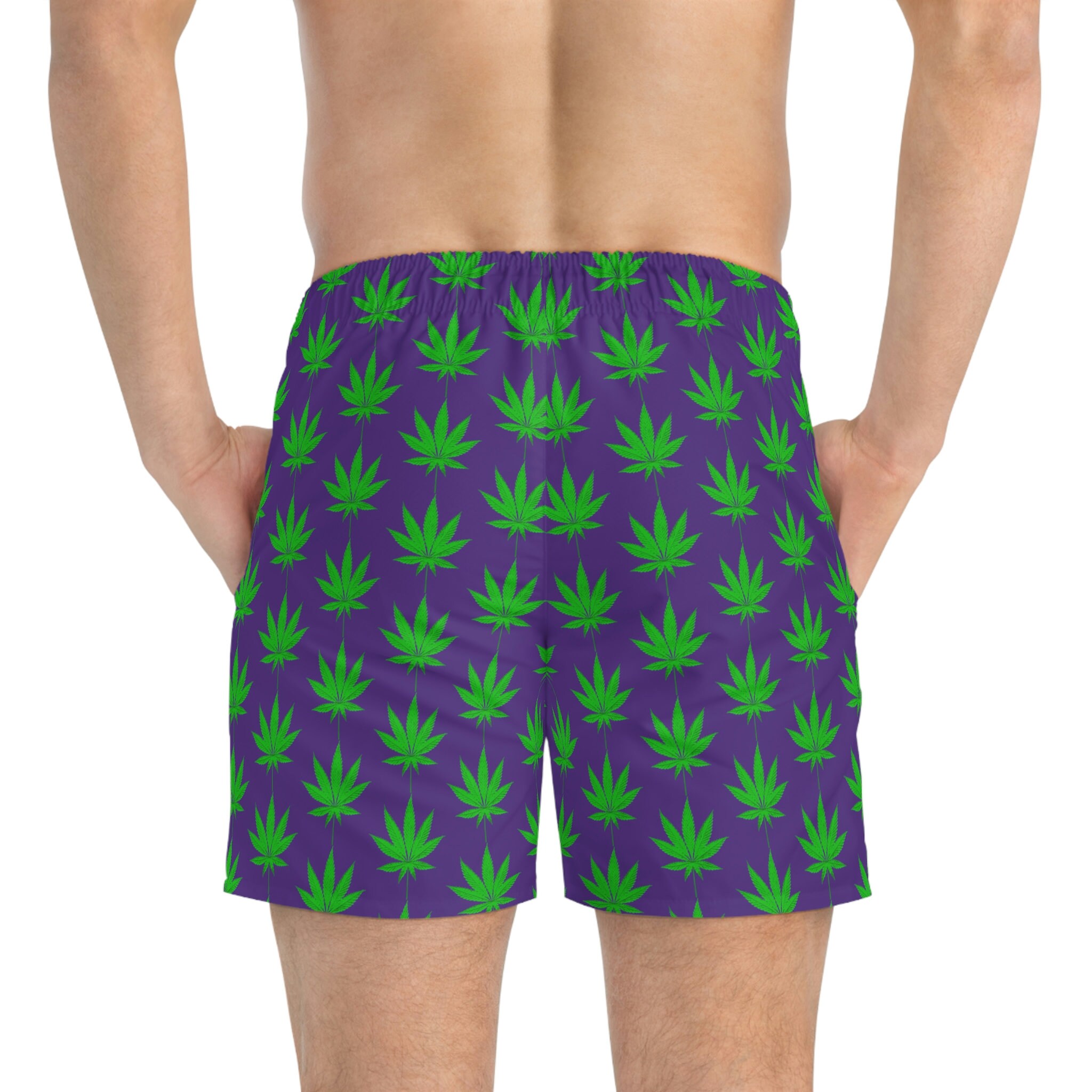 Marijuana/weed Print Men's Swim Trunks AOP - Etsy