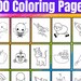100 Simple Coloring Pages Bundle for Kids | Instant Download | Easy to ...