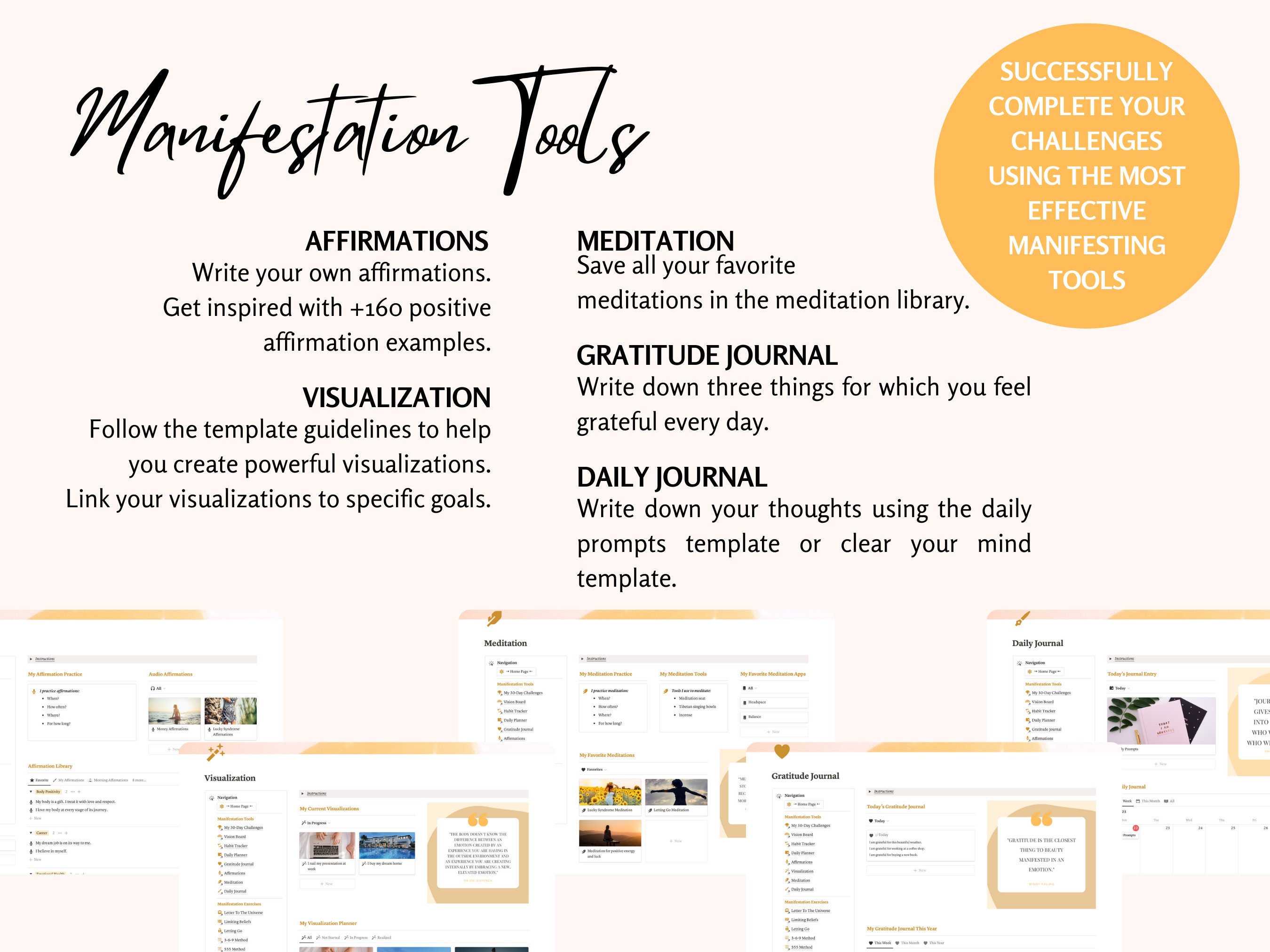 Law of Attraction 30 Day Challenge Notion Template Law of Attraction ...