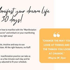 30 Day Challenge Manifestation Notion Template Manifestation Digital ...