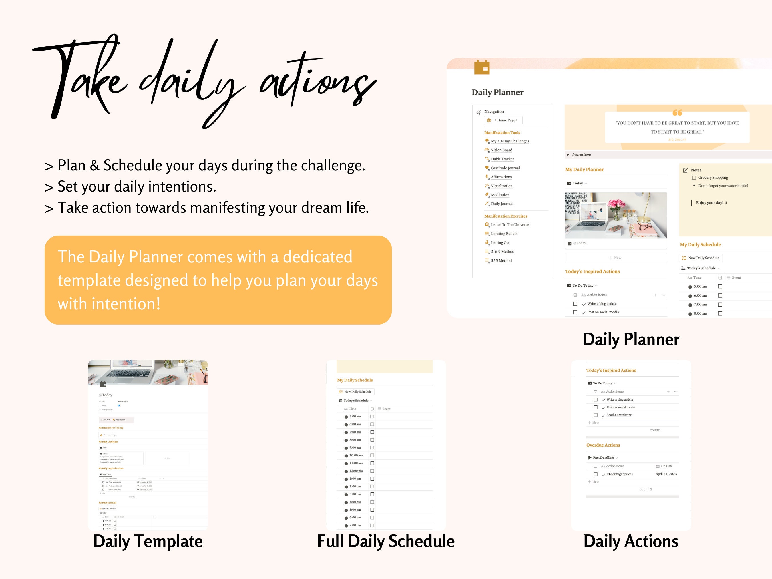 Law of Attraction 30 Day Challenge Notion Template Law of Attraction ...