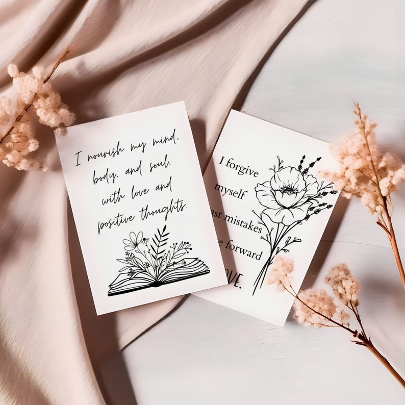 Positive Affirmation Cards for Law of Attraction Printables Manifestation Card Deck Digital ...