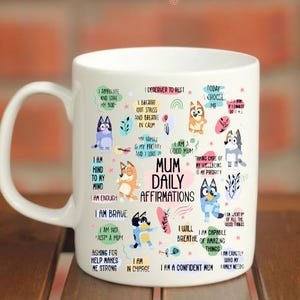 Bluey Mom Coffee Mug: Variety of Styles 15 Oz Ceramic - Etsy