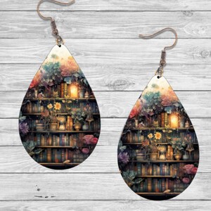Magical Book Library Earrings: Variety of Styles - Etsy