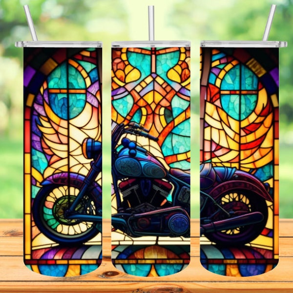 Motorcycle Stained Glass - Etsy