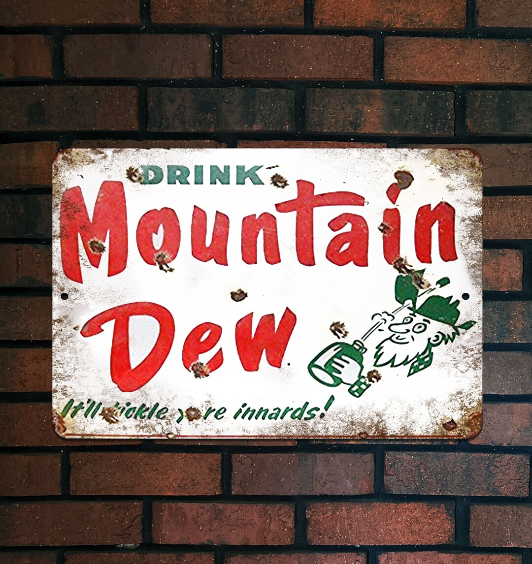 Mountain Dew Retro Sign 8x12 Metal Hand Made - Etsy