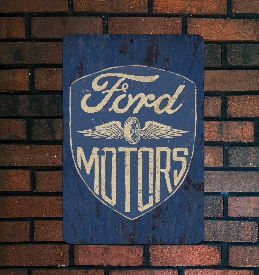 Ford Motors Retro Sign 8x12 Metal Hand Made - Etsy