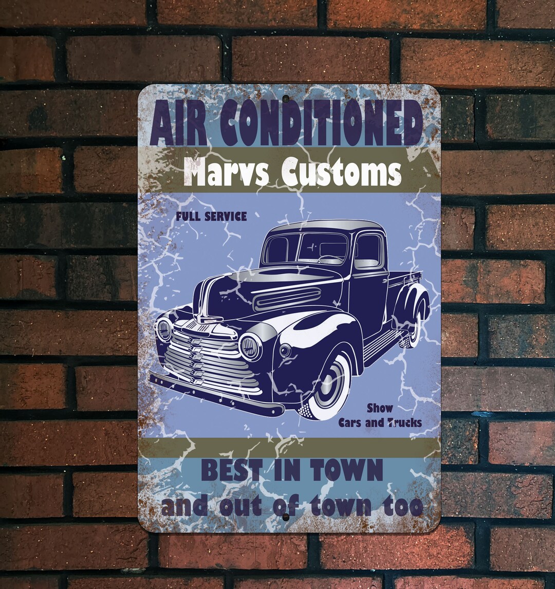 Marvs Customs Retro Sign 8x12 Metal Hand Made - Etsy