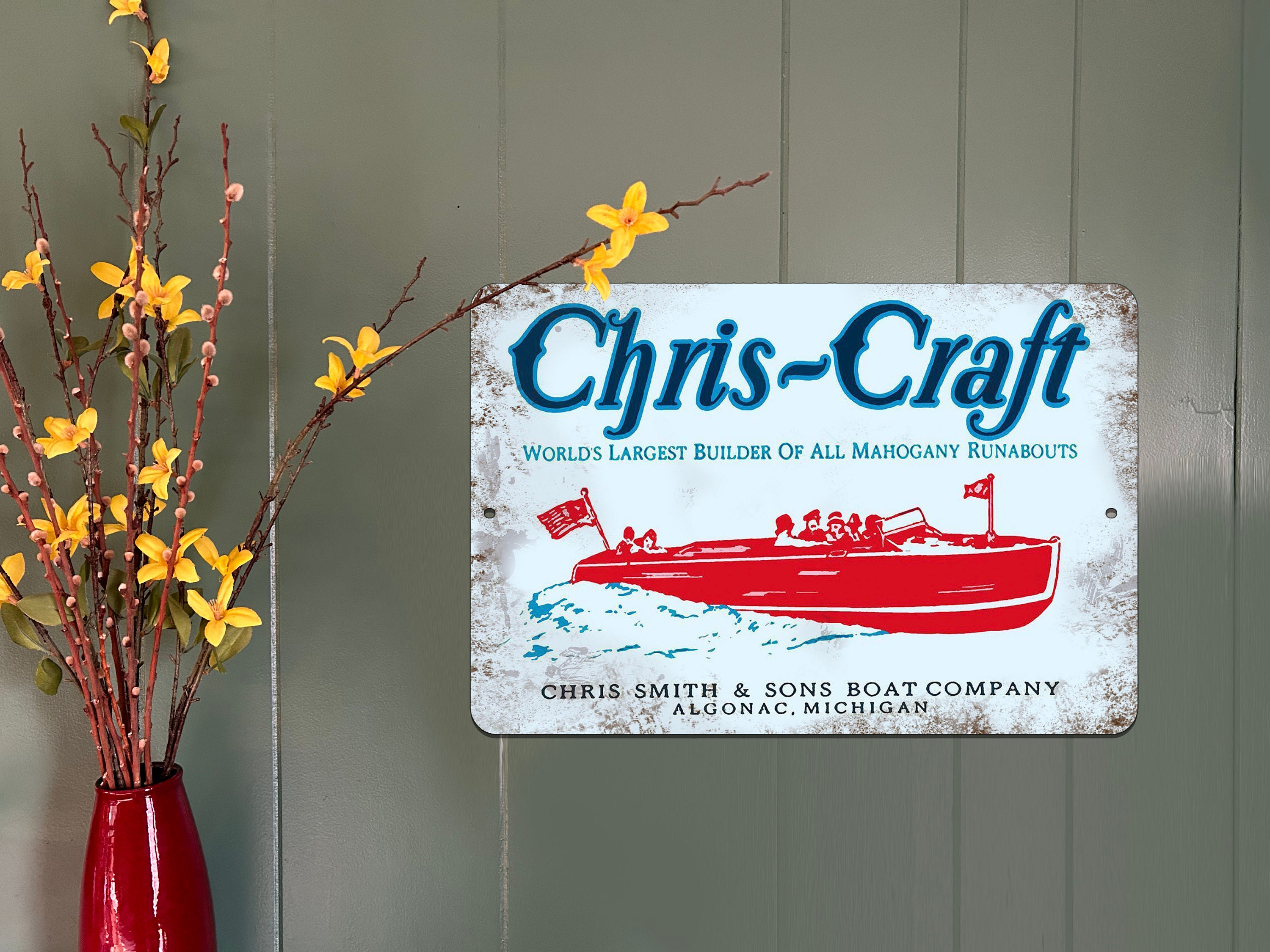 Chris-craft Filler Sign 8x12 Metal Hand Made - Etsy