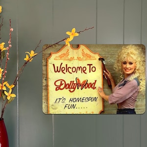Dolly Parton Retro Dollywood Sign 8x12 Metal Hand Made - Etsy