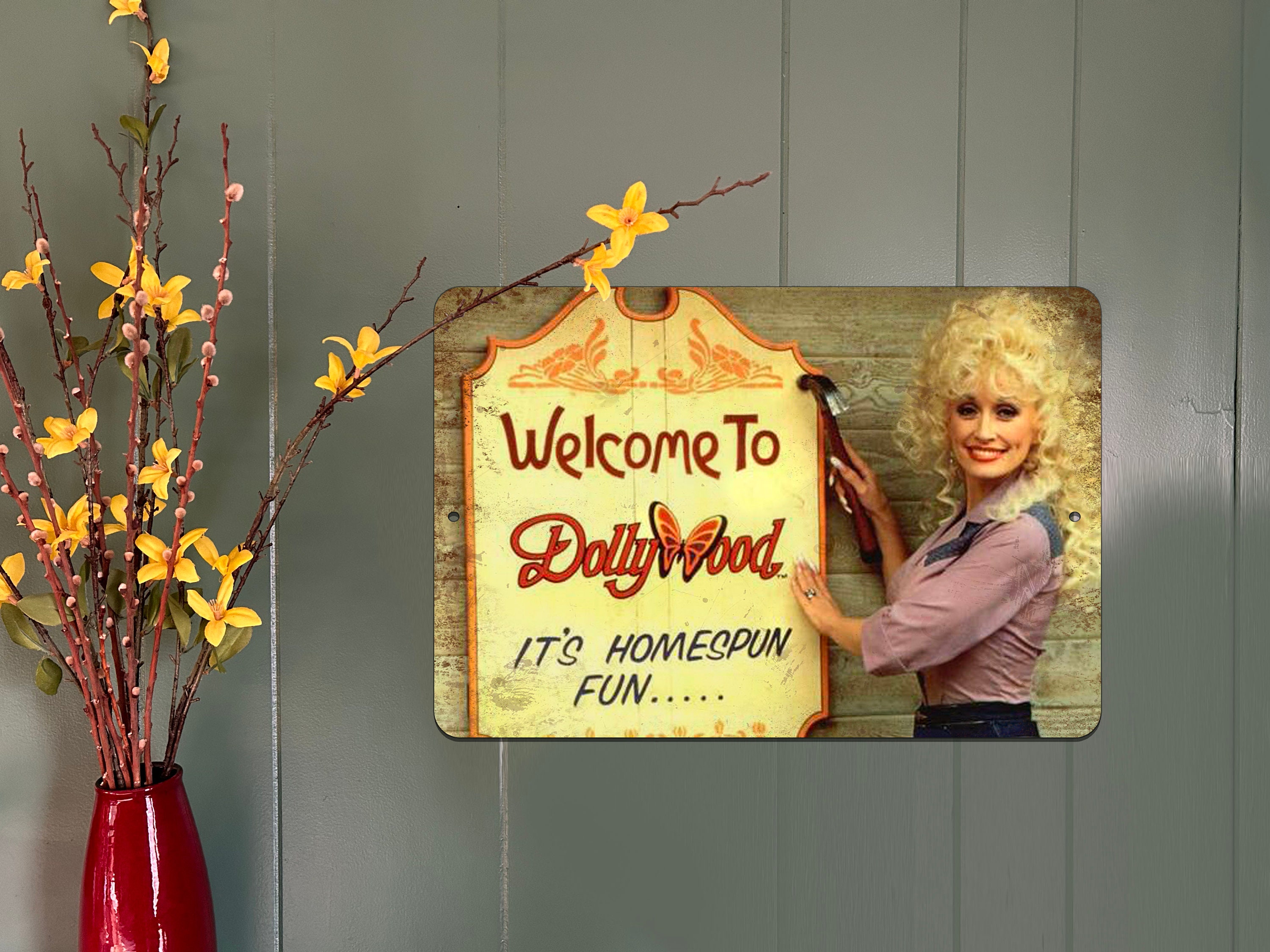 Dolly Parton Retro Dollywood Sign 8x12 Metal Hand Made - Etsy