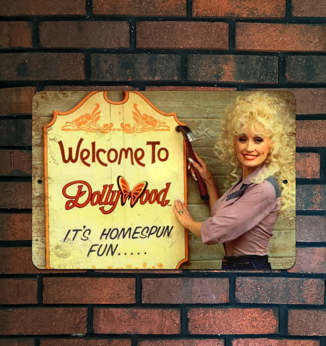 Dolly Parton Retro Dollywood Sign 8x12 Metal Hand Made - Etsy