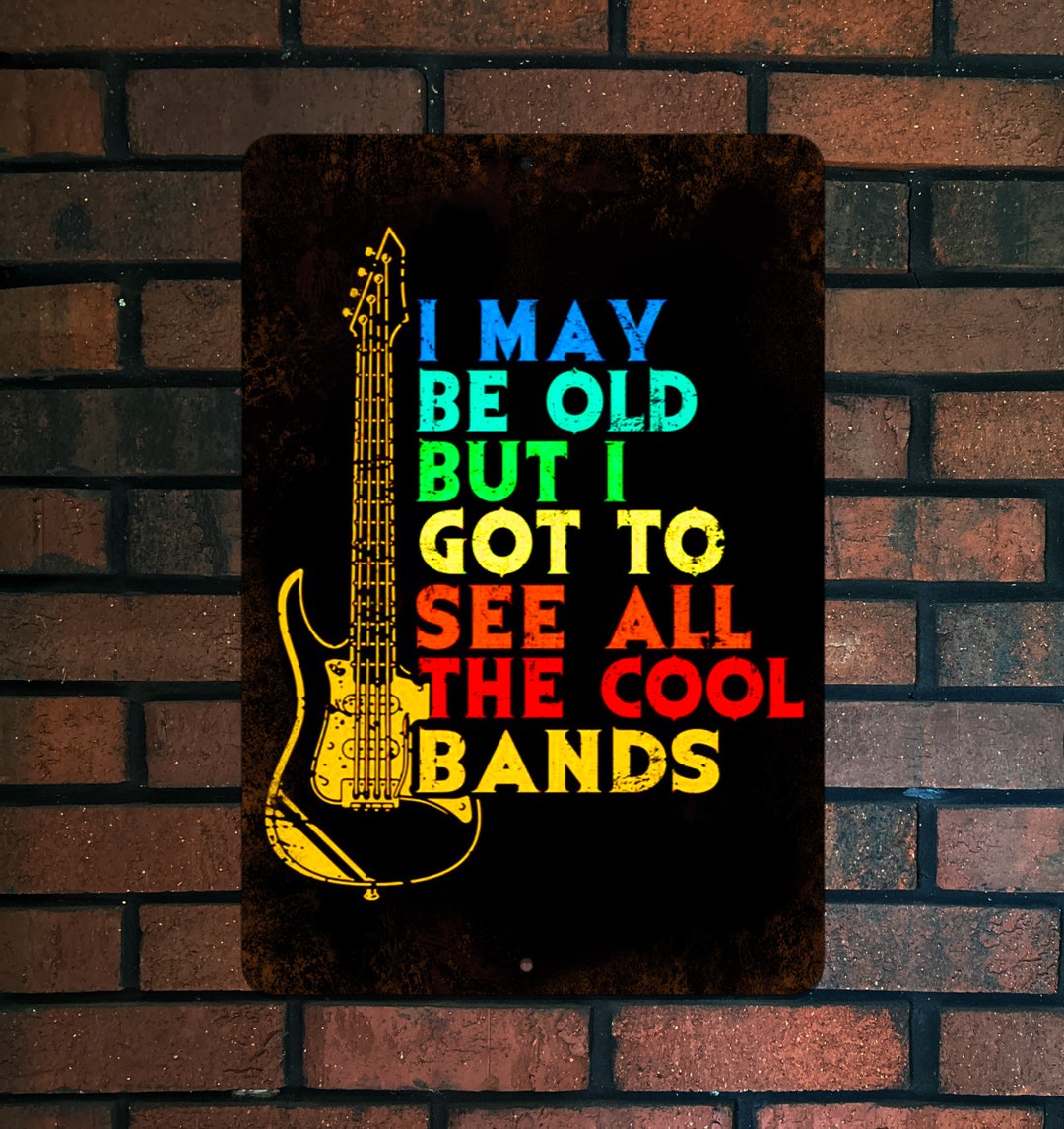 Old Cool Bands Retro Sign 8x12 Metal Hand Made - Etsy