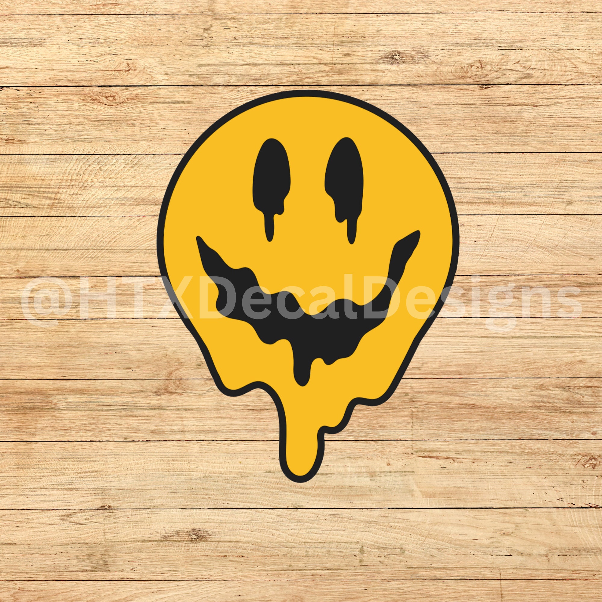 Droopy Smiling Face Layered Car Decal Halloween Decal Custom Car Decal ...
