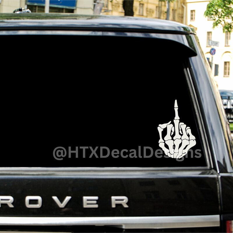 Middle Finger Decal - Etsy