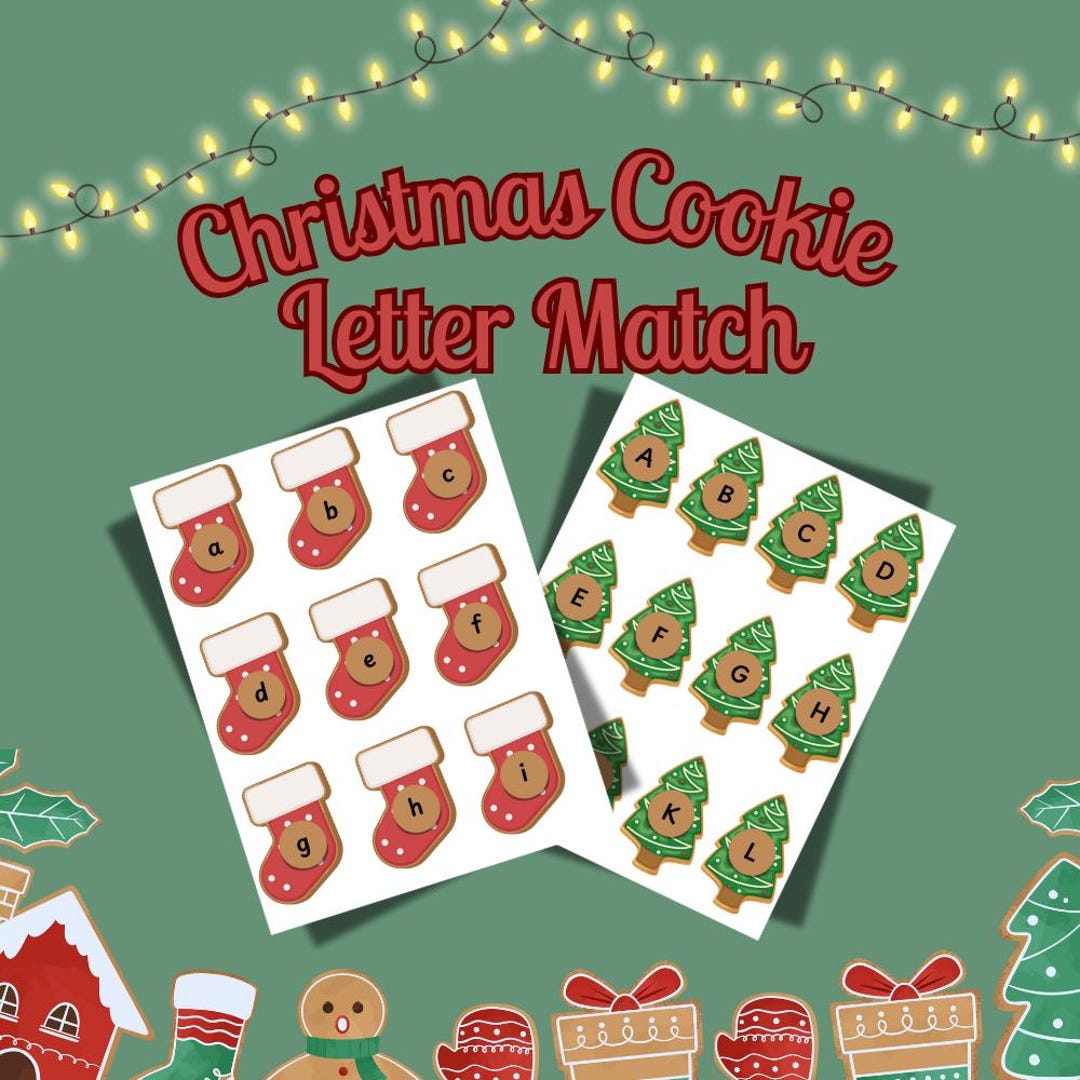Christmas Cookie Letter Match: Uppercase & Lowercase Activity Pre-k ...