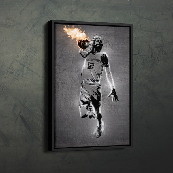 Ja Morant Dunk Poster Framed - Etsy