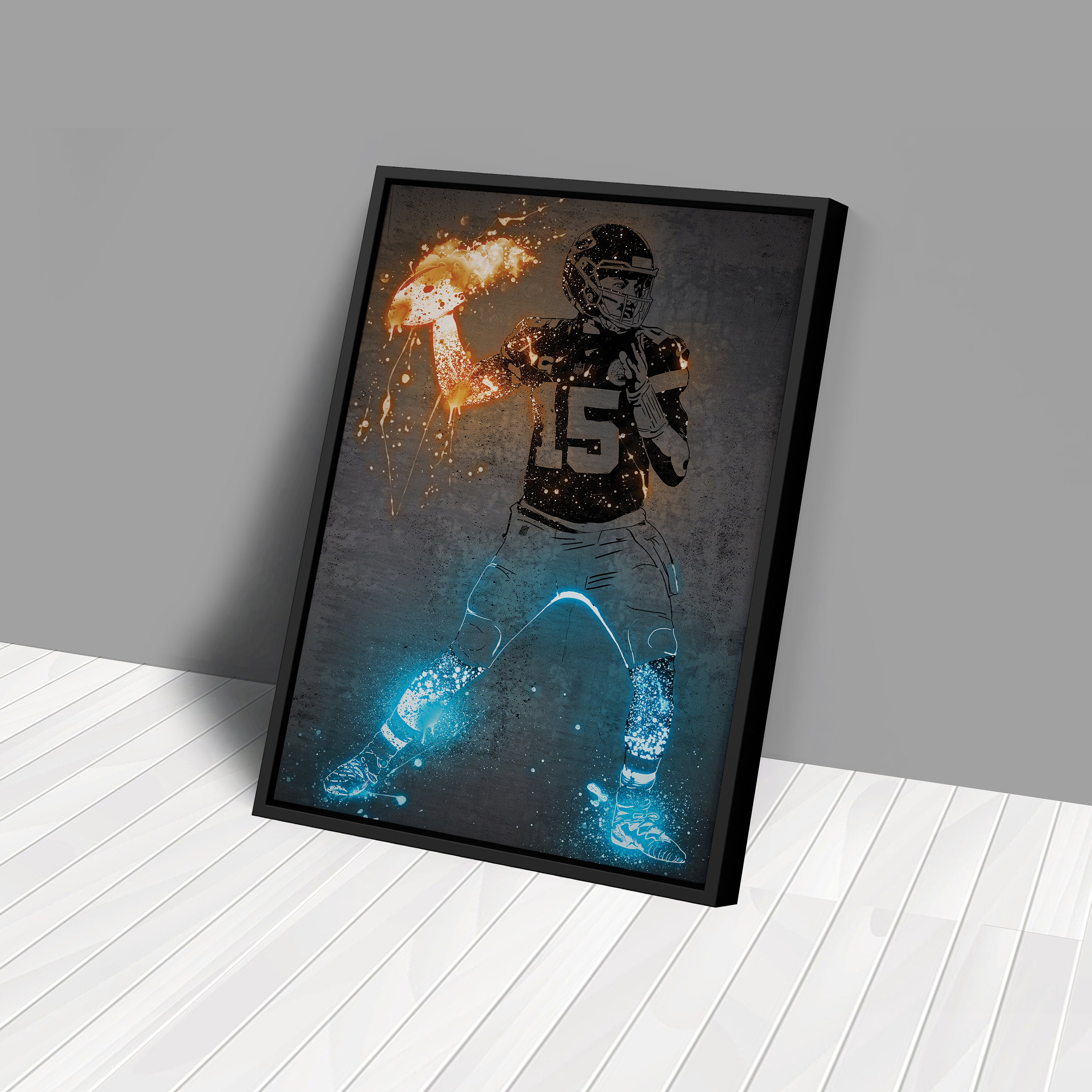Patrick Mahomes Poster Neon Splash Kansas City Chiefs NFL - Etsy