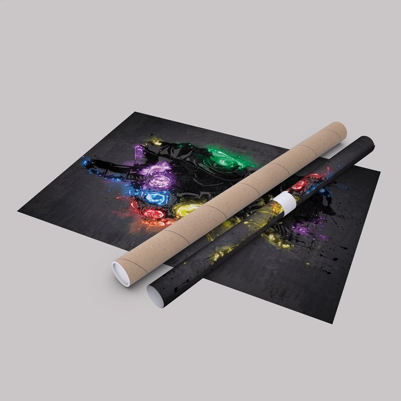 Infinity Gauntlet Poster Neon Splash Marvel Comics Framed - Etsy