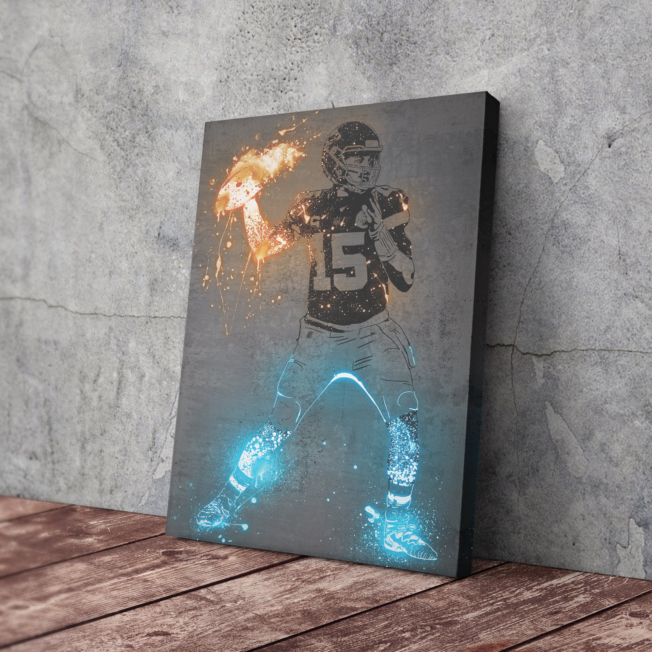 Patrick Mahomes Poster Neon Splash Kansas City Chiefs NFL - Etsy