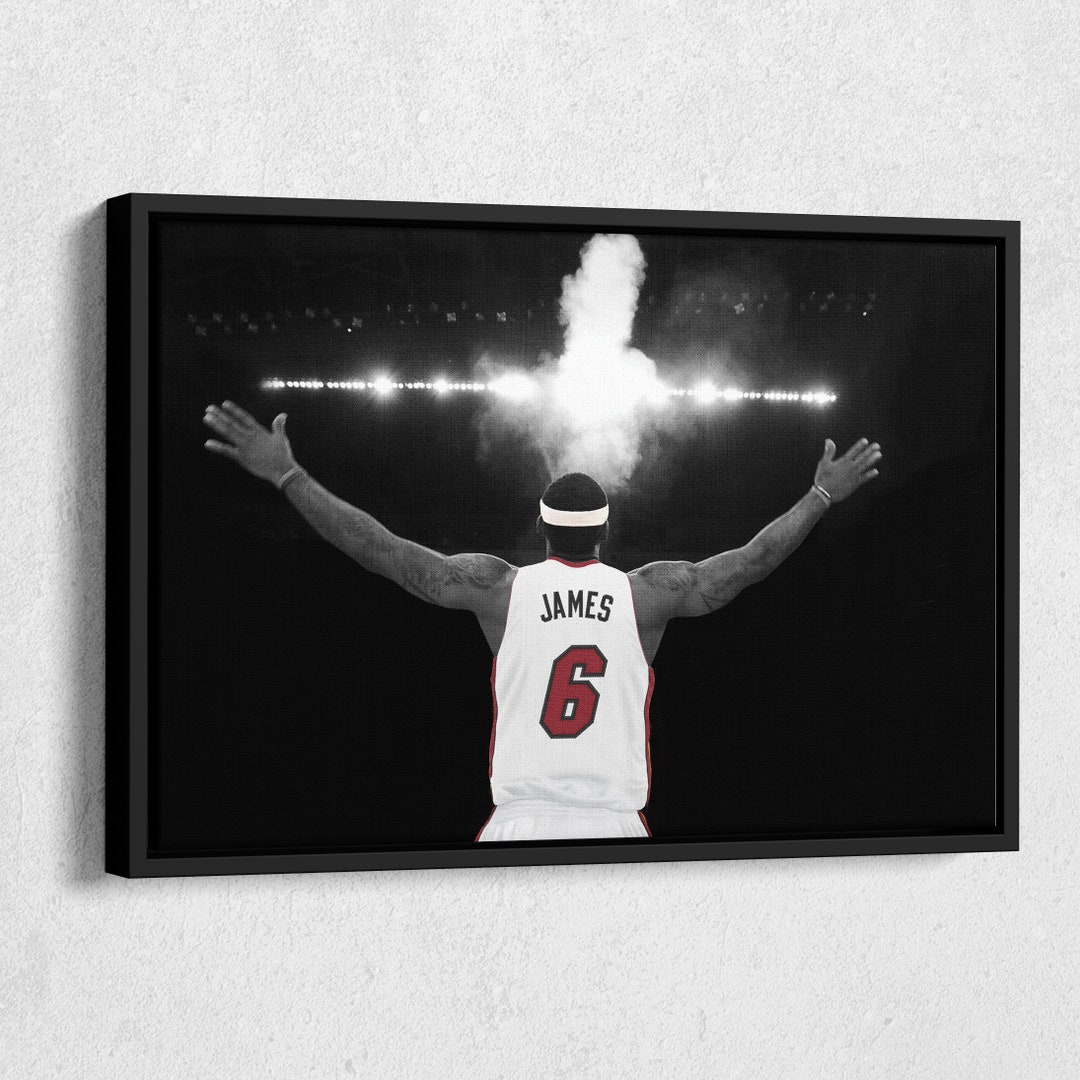 Lebron James Tosses Powder in the Air Poster Miami Heat Canvas - Etsy