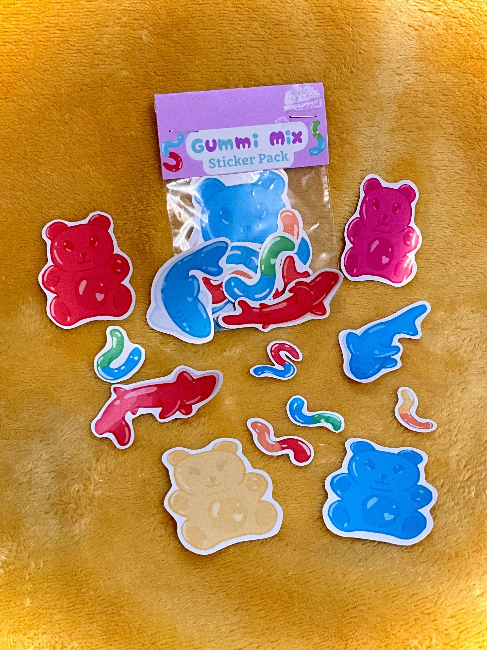 Gummi Worm - Gummi Bear Sticker Pack - Etsy