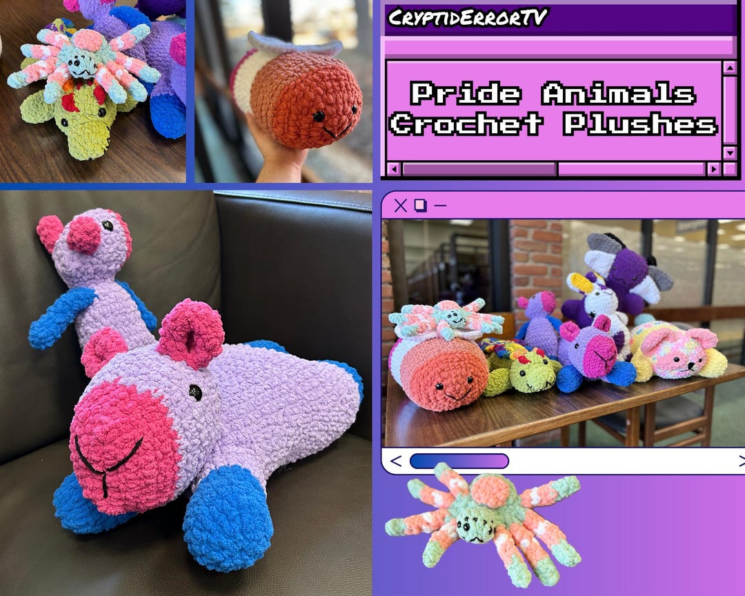 Crochet Pride Animal Plushies: Handmade LGBTQ+ Amigurumi - Etsy