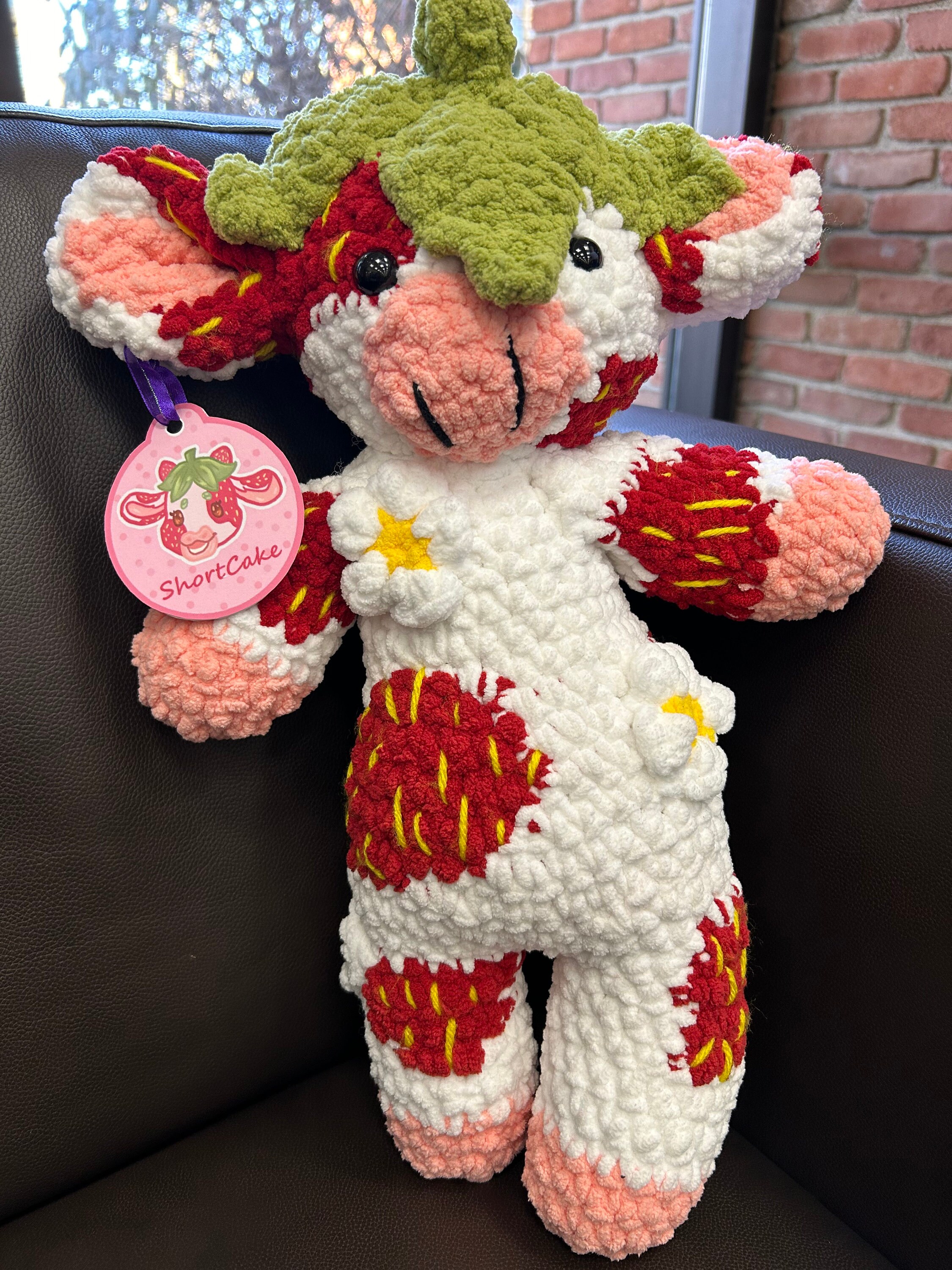 Crochet Cow Plushies Fruit Blossom Cows Apple Strawberry Orange Cherry ...