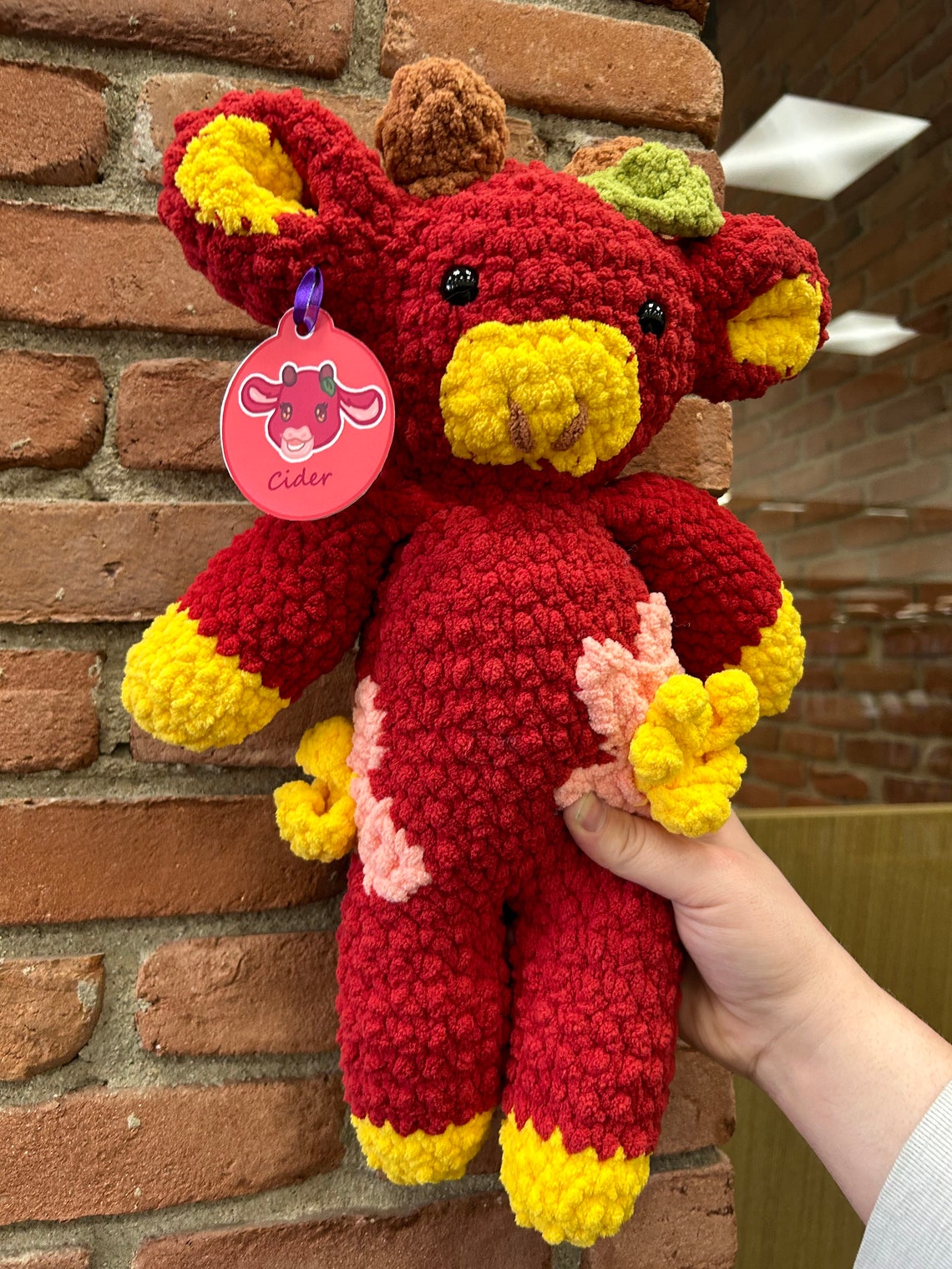 Crochet Cow Plushies Fruit Blossom Cows Apple Strawberry Orange Cherry ...