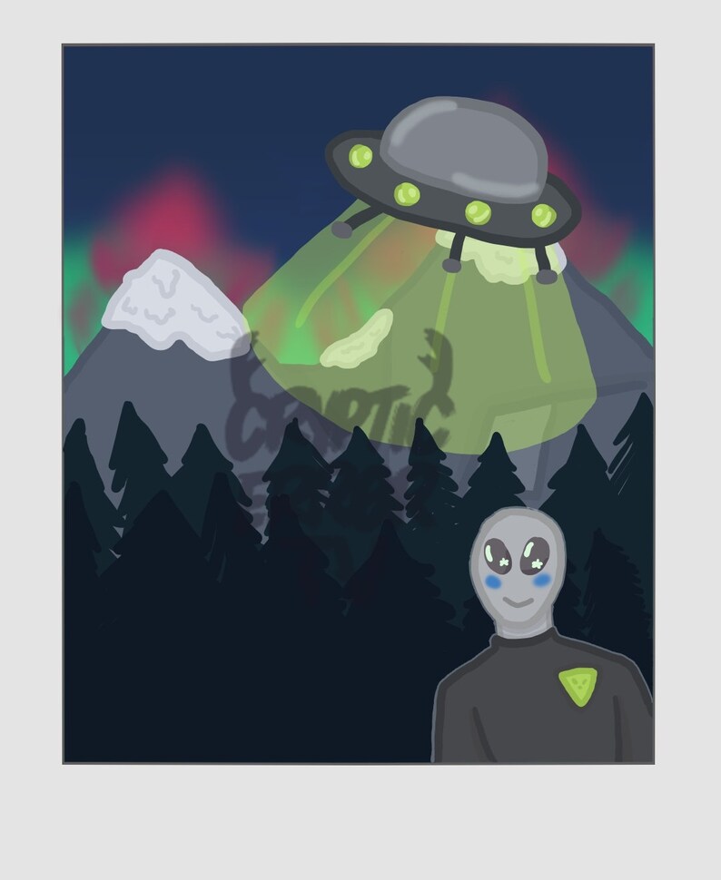 Cryptid Polaroids - Grey Alien and UFO - Fresno Nightcrawlers - Mothman ...