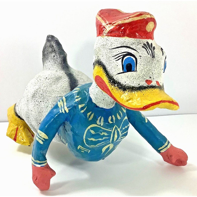 Vintage Donald Duck Paper Mache Folk Art Disney Character - Etsy