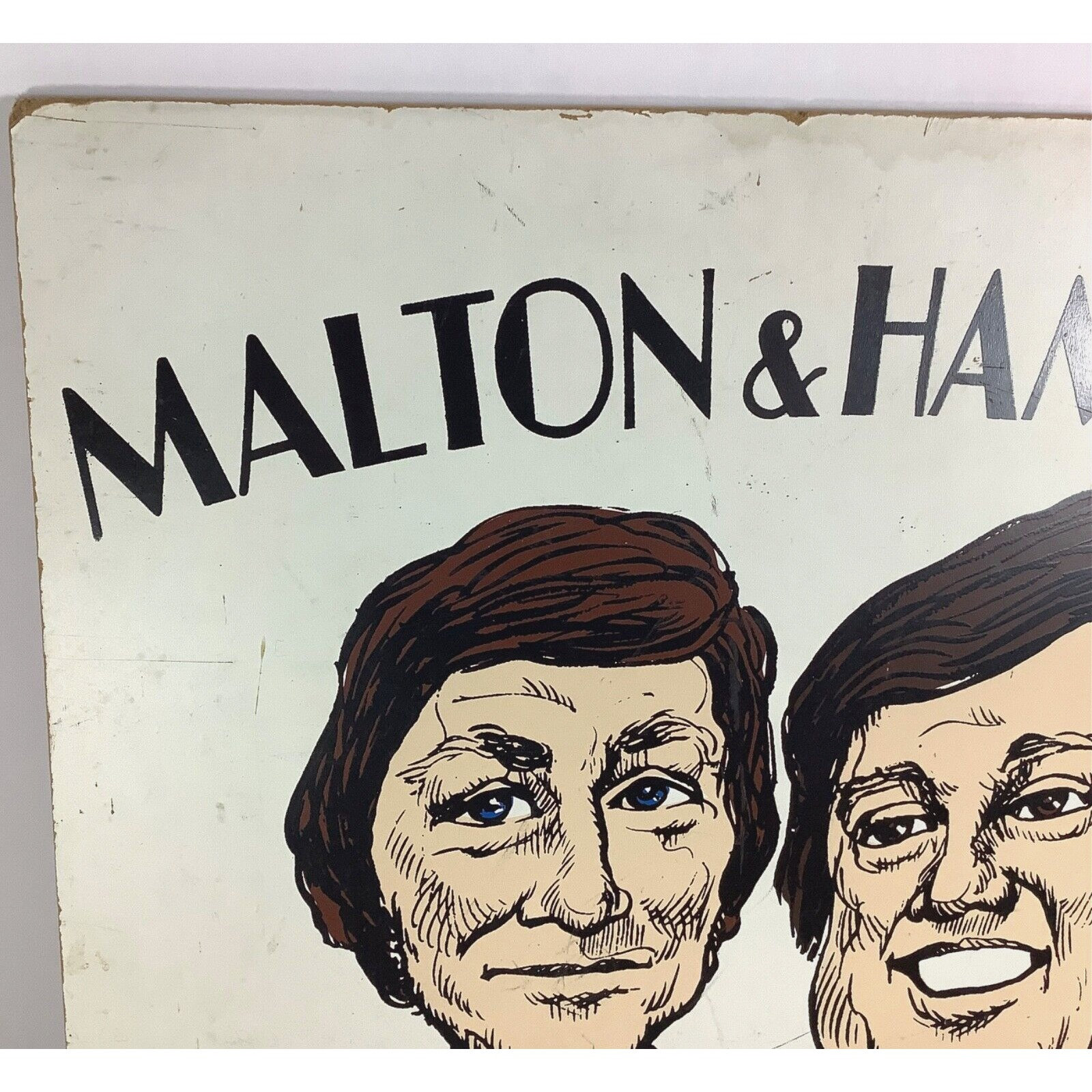 Vintage Wood Poster Wayne Malton and Mike Hamilton Canadian Comedy Duo ...
