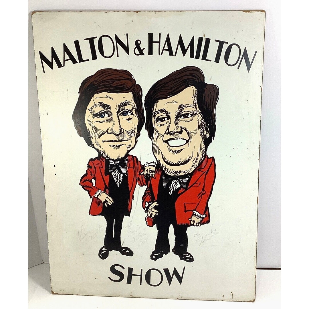 Vintage Wood Poster Wayne Malton and Mike Hamilton Canadian Comedy Duo, SIGNED - Etsy